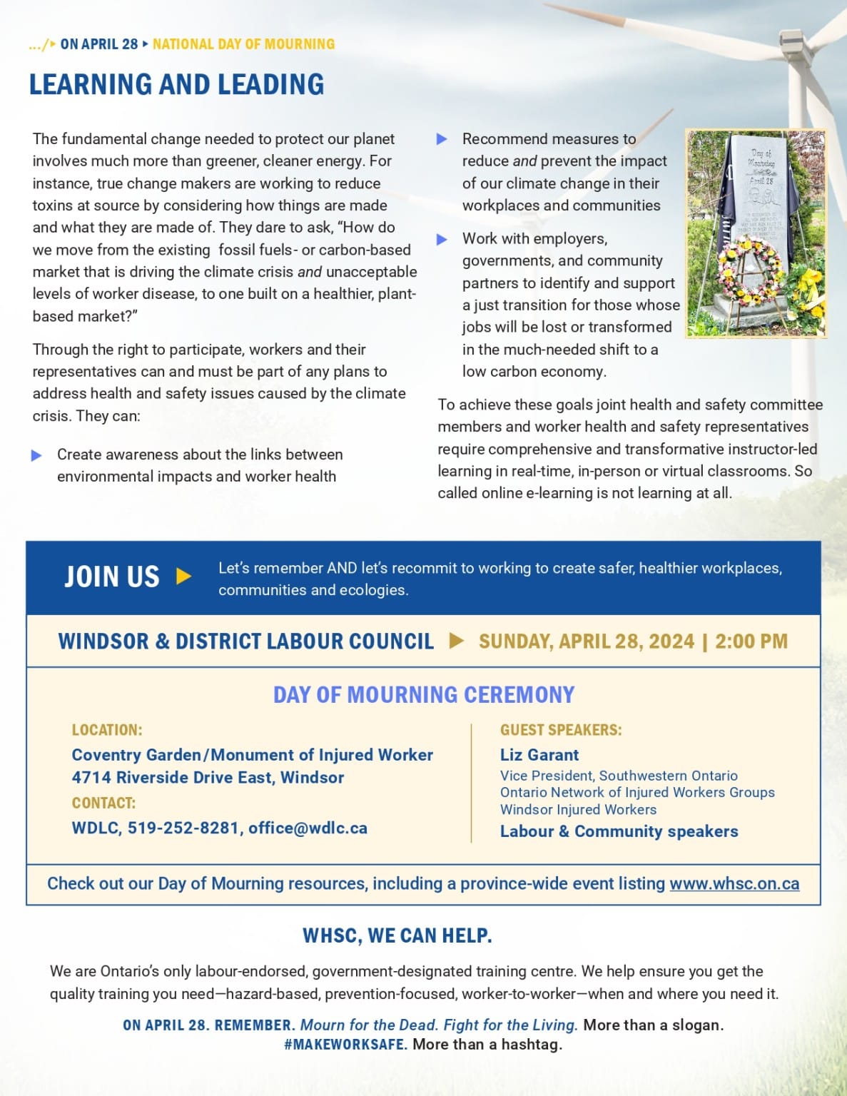 National Day of Mourning • Unifor Local 2458